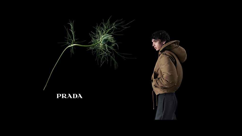 Prada F/W 2023 campaign: “In conversation with a flower”