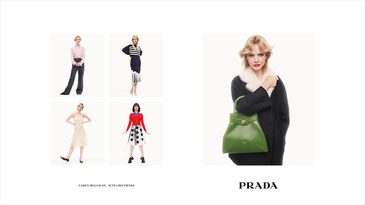 Prada 2025春夏女装广告大片：Carey Mulligan演绎Prada风范