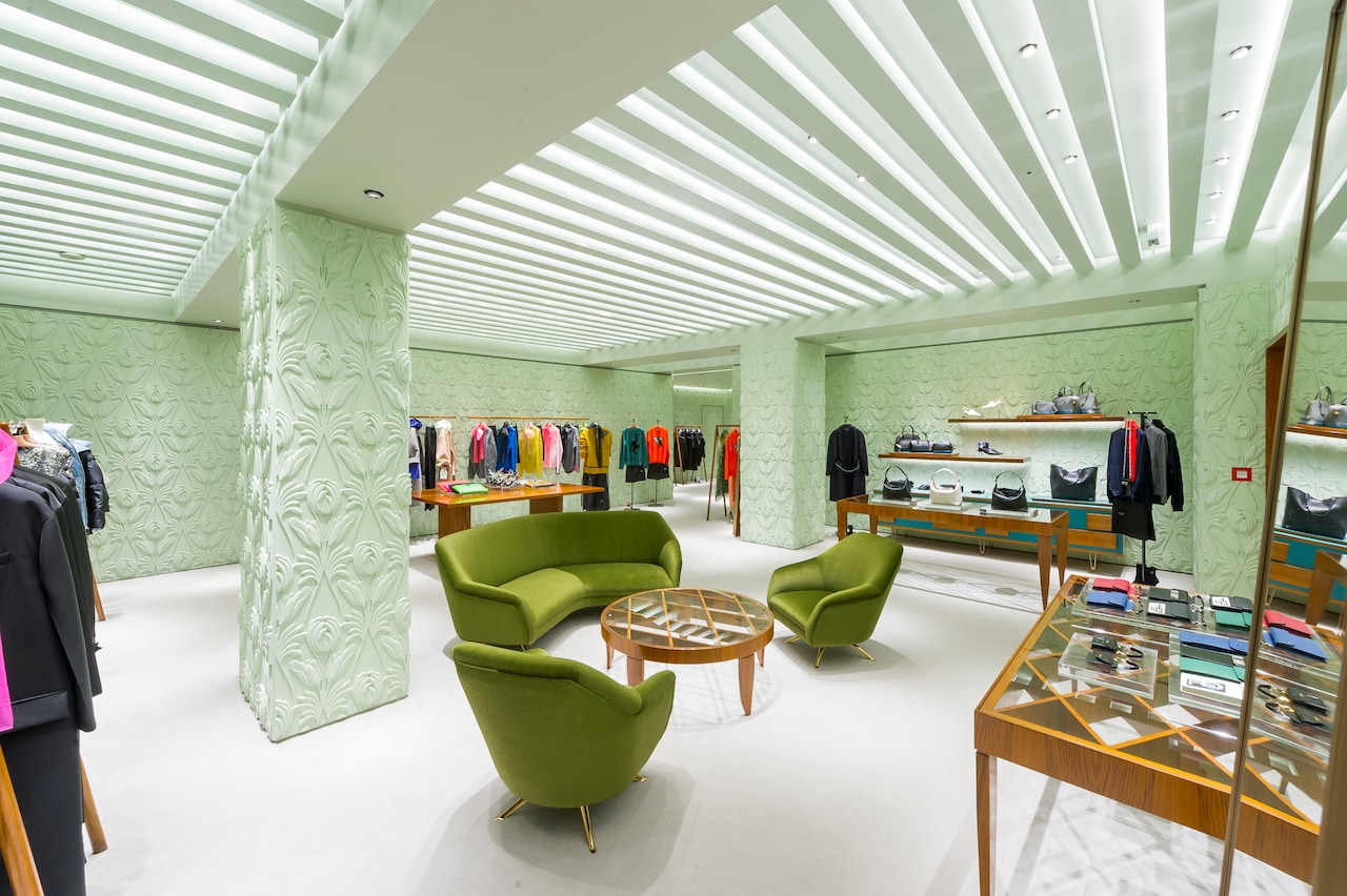 Prada inaugurates the new spaces in its Via della Spiga boutique in Milan